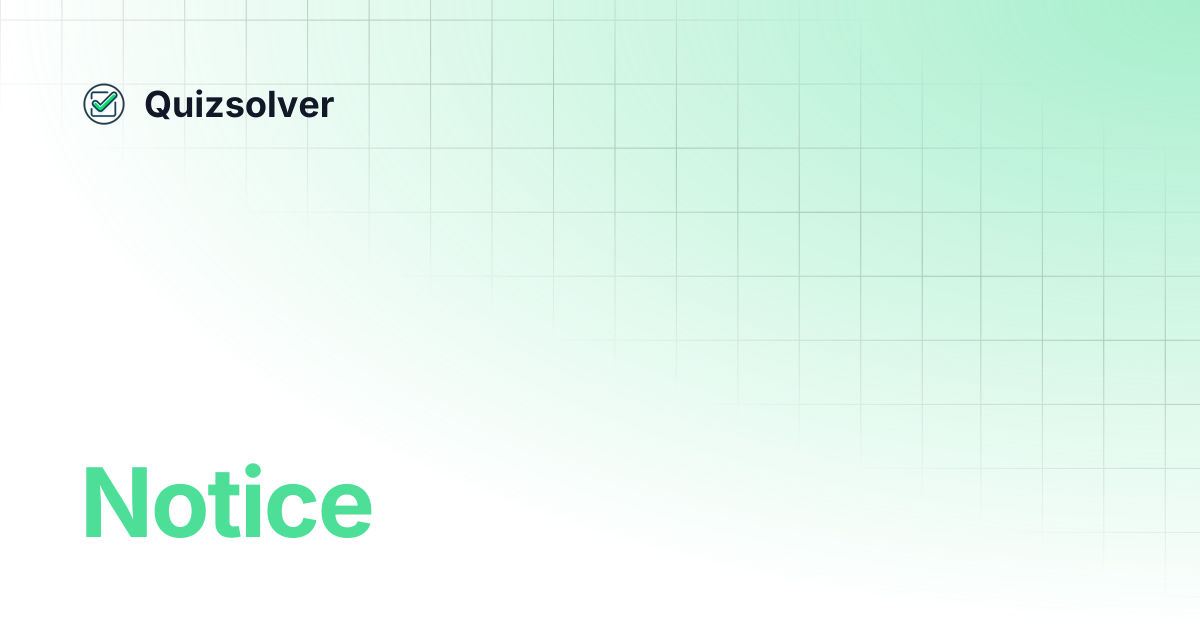 Notice Quizsolver